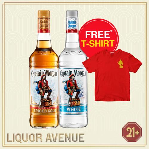 Promo Captain Morgan Spiced Gold 750ml + Captain Morgan White Rum 750ml ...