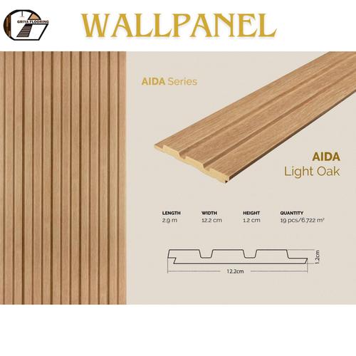 Jual wallpanel gaia wpc hiasan dinding wood panel AIDA series - LIGHT ...