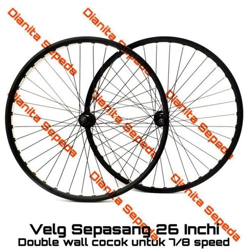 Jual Velg Sepeda Gunung Mtb 26 Inchi Double Wall Wheel Set Sepasang ...