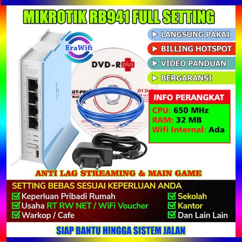 Jual Mikrotik RB941-2nD-TC (hAP-Lite2) Full Setting Siap Pakai ...
