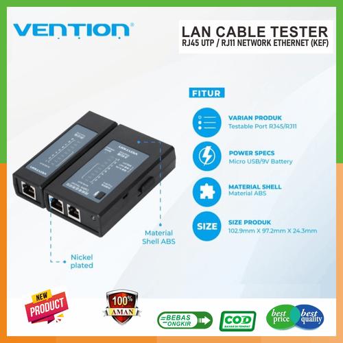 Jual Vention KEF Cable Lan Tester Kabel UTP Tester Alat Penguji RJ45 ...