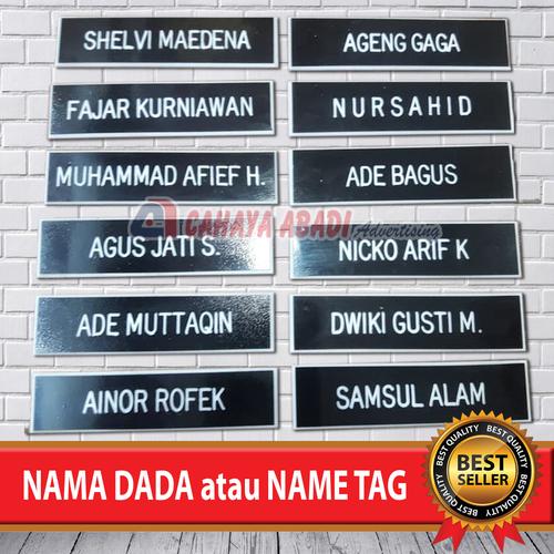 Jual Nama Dada atau Name Tag atau Papan Nama Grafir - PENITI, Standar ...