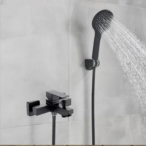 Jual Kran Bathtub Kotak Hitam Minimalis Panas Dingin Komplit Set ...