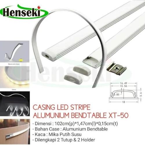 Jual rumah lampu/housing led strip 1mtr lentur XT.50 produk sesuai ...