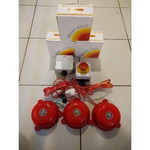 Jual Sirine Round bell 100m 3 Arah 1 Tombol set lengkap sirine ...