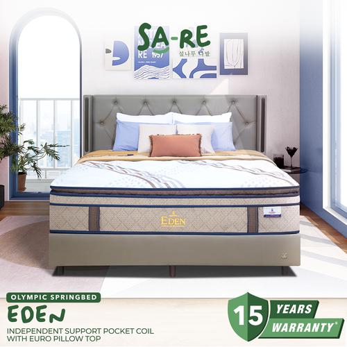 Jual SA-RE Kasur Pocket Spring Bed Euro Pillow Top Encasement OLYMPIC EDEN - Set Kasur, 180 x ...