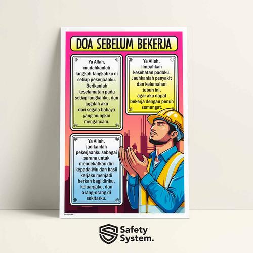Jual Poster K3 Safety Keselamatan Kerja Berdoa Sebelum Bekerja - L ...