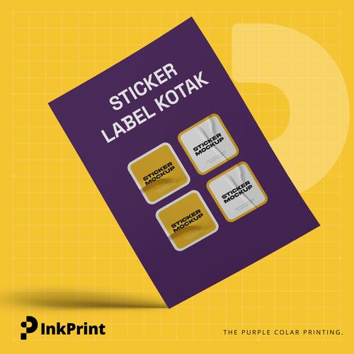 Jual Cetak Custom Sticker Label Kotak - 10x10 = 9 pc, Chromo - Jakarta ...