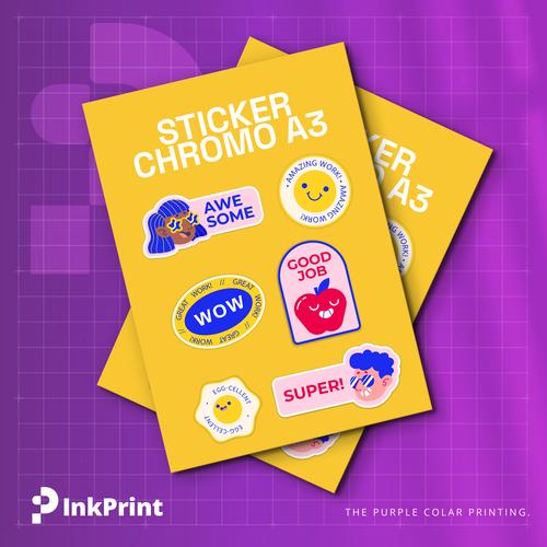 Jual Print Sticker Chromo / Cetak Stiker Kromo Ukuran A3 lembaran - Non ...