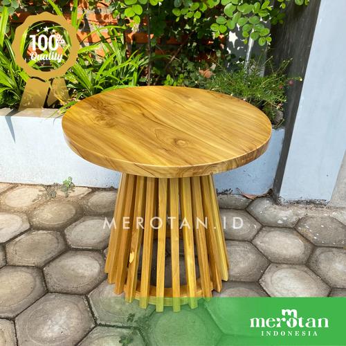 Jual Meja Teras Kayu Jati / Meja Teras Minimalis / Meja Teras Bulat ...