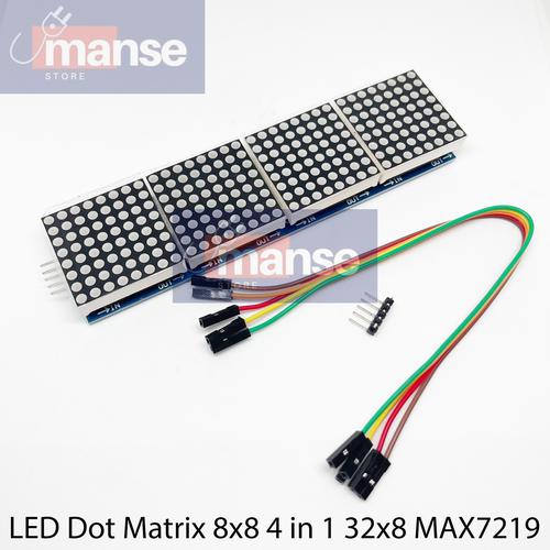 Jual LED Dot Matrix 8x8 4 in 1 32x8 MAX7219 Module Display Running Text ...