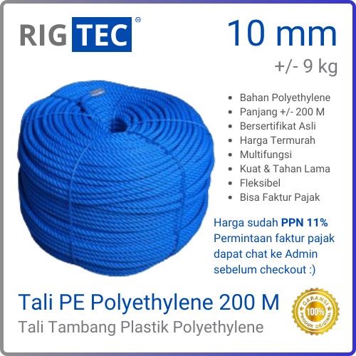 Jual Tali Tambang Plastik PE / Rope Polyethylene 10 mm 200 Meter RIGTEC ...