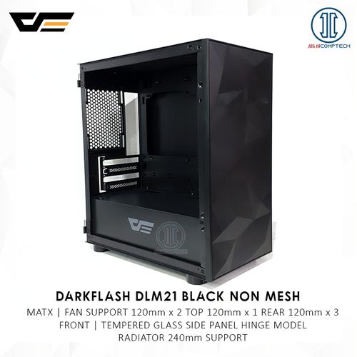 Jual Case PC Gaming DARKFLASH DLM21 Black MATX Tempered glass Casing ...