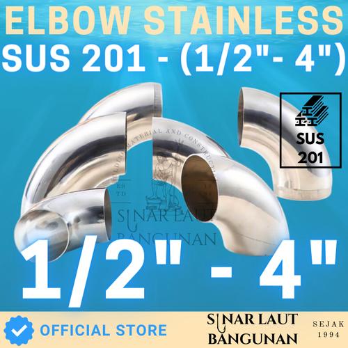 Jual Elbow Stainless Steel Ornamen Aksesoris SUS 201 1/2 Inch - 4 Inch ...