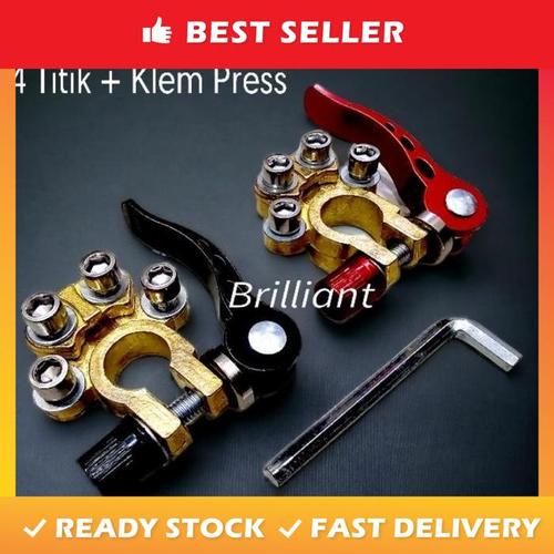Jual klem accu / aki - klem press + 4 titik baut terminal - harga set ...