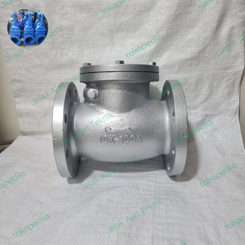 Jual SWING CHECK VALVE 5 INCH DN125 JIS 10K HQ FLANGE CAST IRON ...