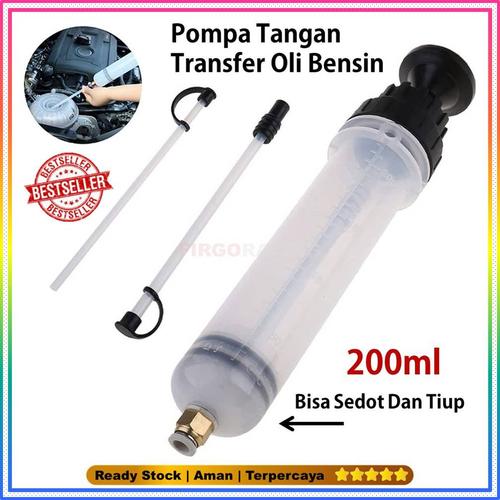 Promo Botol Suntikan Jumbo 200ml Pompa Tangan Transfer Oli Bensin Mobil ...