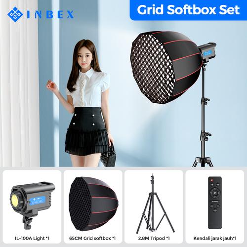 Promo INBEX Livestream Lampu Softbox Kit Fill Lighting Background ...