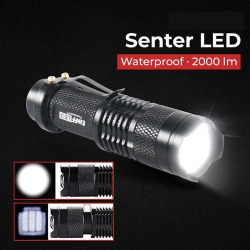 Jual Senter EDC MINI AA 14500 Anti air waterproof Tactical Survival LED ...