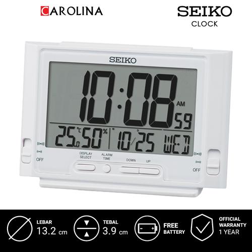 Promo Jam Beker SEIKO Digital QHL095W White Color Digital Dial Bedside ...