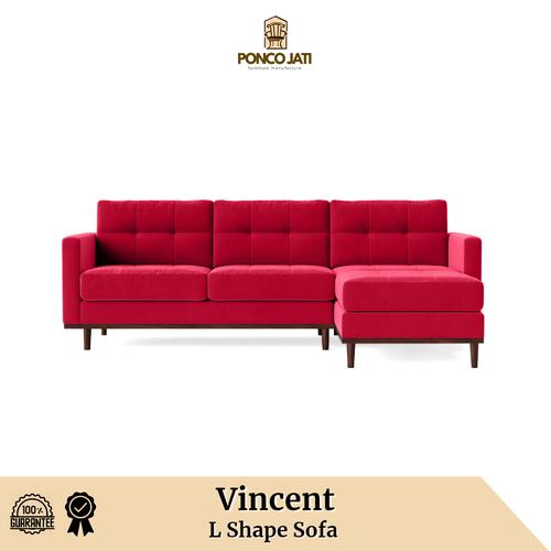 Jual sofa l minimalis sofa merah Vincent sofa l sudut minimalis modern ...