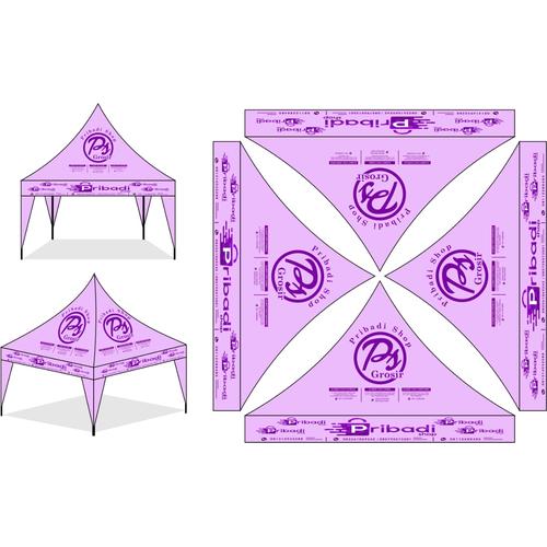 Jual ATAP 3X3 KERUCUT BAHAN ATAP KOREA 410GSM REQUEST LOGO, HANYA ATAP ...