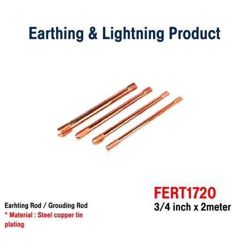 Jual Earthing Rod / Grounding Rod 3/4" Panjang 2 Meter - FORT FERT1720 ...