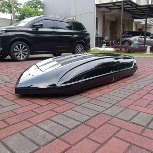 Jual roofbox hitam super slim 650L innova reborn/roof box hitam super ...
