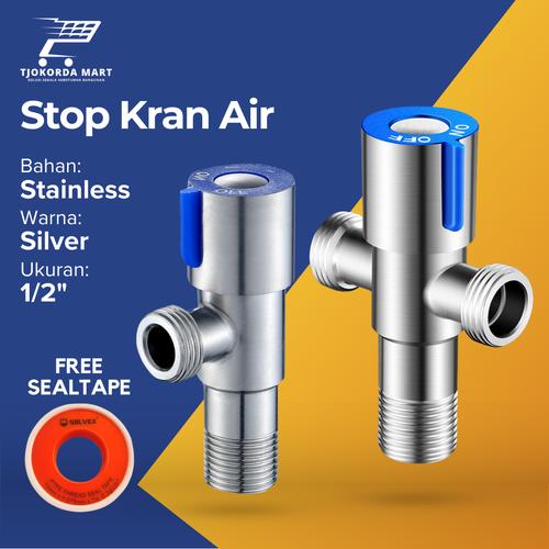 Jual Stop Kran Cabang Closet /Stop kran T Shower Stainless steel 1 ...