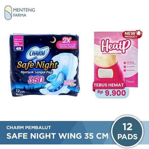 Jual Charm Pembalut Safe Night 35 cm Wing 12 Pads - Pembalut Malam 35 ...
