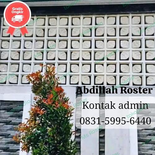 Jual roster beton motif daun/ warna abu putih merah/lubang angin ...