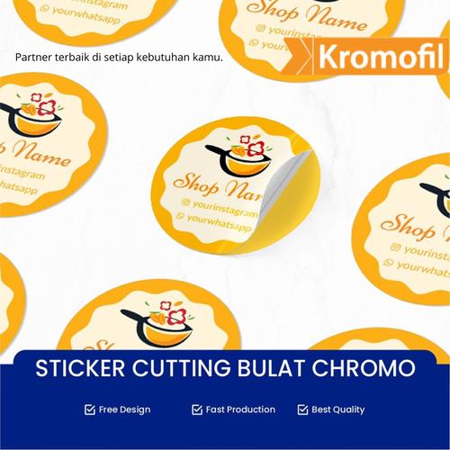 Jual Cetak sticker chromo dan label custom | 1 Lembar bisa sampai 50 ...