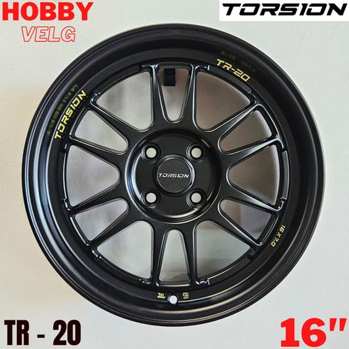 Jual VELG MOBIL ORIGINAL TORSION TR20 R16 x 7 4H 100 ET 41 MATT BLACK ...