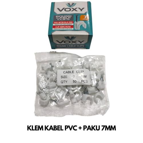 Jual KLEM KABEL LISTRIK PLASTIK PAKU BETON 7MM/KABEL DUCT TRY CABEL+ ...