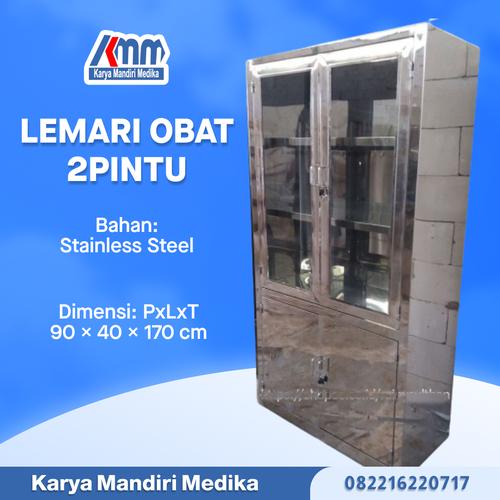 Jual Lemari Obat 2 Pintu ( Stainless ) Lemari Penyimpan Obat UKS ...