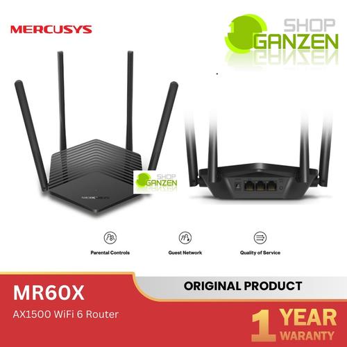Jual Mercusys MR60X AX1500 Dual-Band Wi-Fi 6 Router - Jakarta Pusat ...