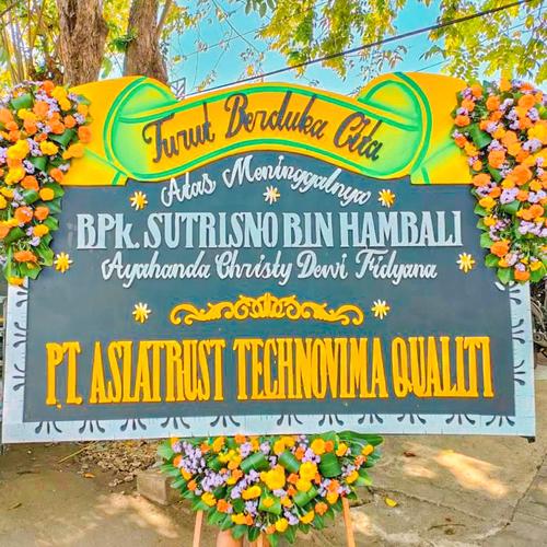 Jual Karangan Papan Bunga Turut Berduka Cita Sterofoam dan Banner Murah ...