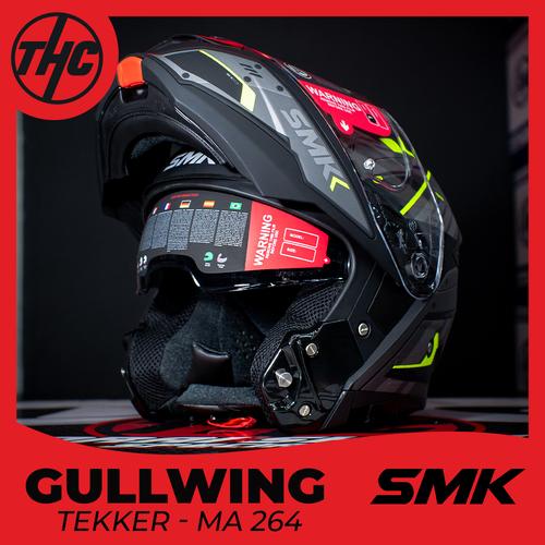 Jual SMK GULLWING TEKKER MATTE YELLOW FLUO MODULAR HELMET ORIGINAL SMK ...