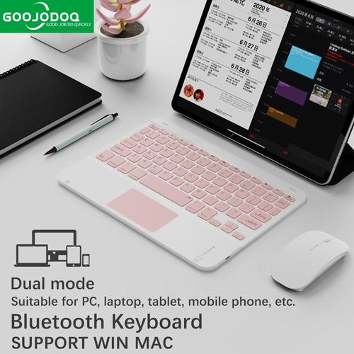 Promo GOOJODOQ 9.7" Touchpad Bluetooth Keyboard Wireless for PC IOS ...