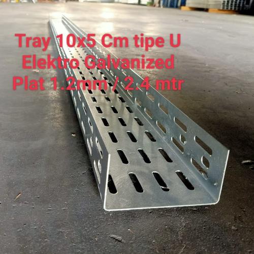 Jual Cable Tray 10x5 Cm type.U Electro plat 1.2mm / Panjang 2.4 mtr ...
