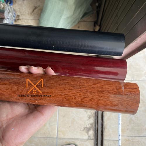 Jual P : 2m Pegangan Tangga / Hand Railing Pvc Bulat Coklat Muda Serat ...