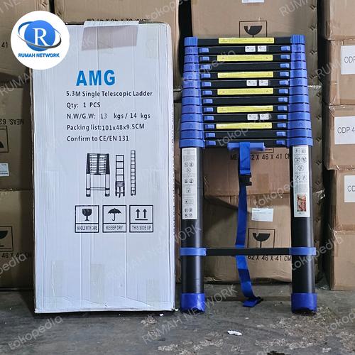 Jual tangga teleskopik 5,3 meter single alumunium ladder - Jakarta ...