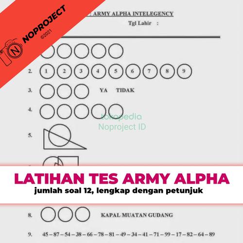 Jual Latihan tes Army Alpha - Kab. Bekasi - Noproject ID | Tokopedia