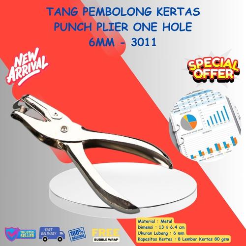 Jual Tang Pembolong Kertas Punch Plier One Hole 6mm 3011 Ergonomis ...