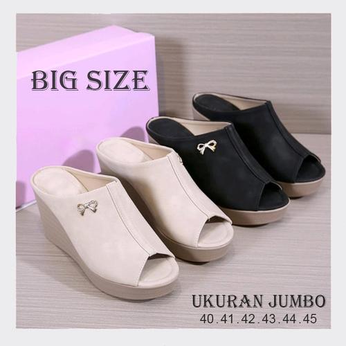 Jual Wedges - Big Size Jumbo 40-45 / Sepatu Pesta Wanita Ukuran Jumbo Besar - Kream, 40 - Kab ...