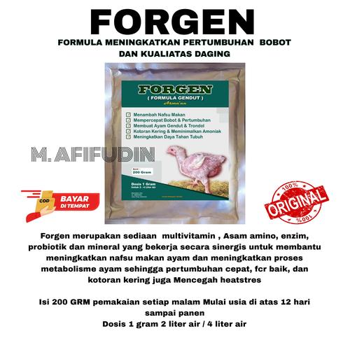 Jual FORGEN VITAMIN PEMACU BOBOT AYAM DI USIA 15 HARI SAMPAI PANEN ...