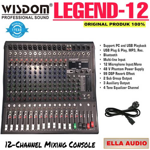 Jual Wisdom Mixer Legend 12 12-Channel Mixer Audio Wisdom With Efek - Jakarta Pusat - ELLA AUDIO ...