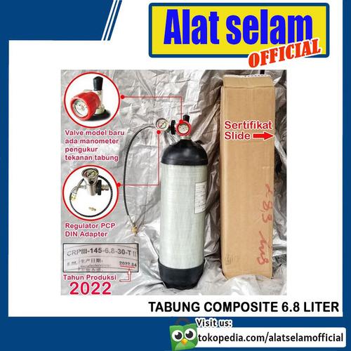 Jual Tabung Composite Carbon 6.8 Liter Scuba PCP Breathing Apparatus ...