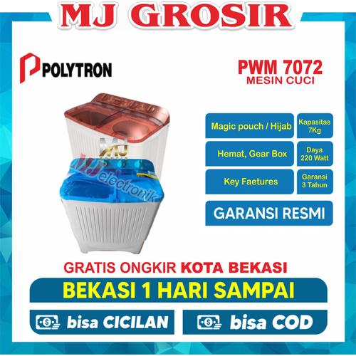 Jual MESIN CUCI POLYTRON PWM 7072 7KG 2 TABUNG PWM7072 7 KG - Kota ...