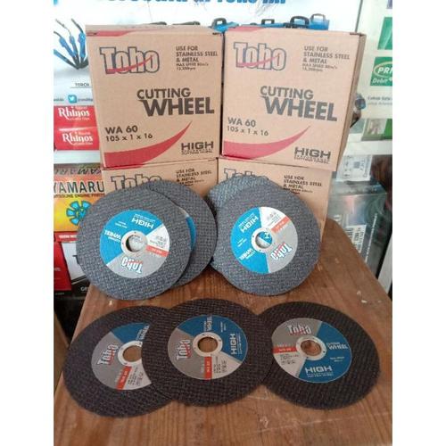 Jual Batu potong TOHO 4"/mata gerinda potong Besi 4"/harga per 1pcs ...